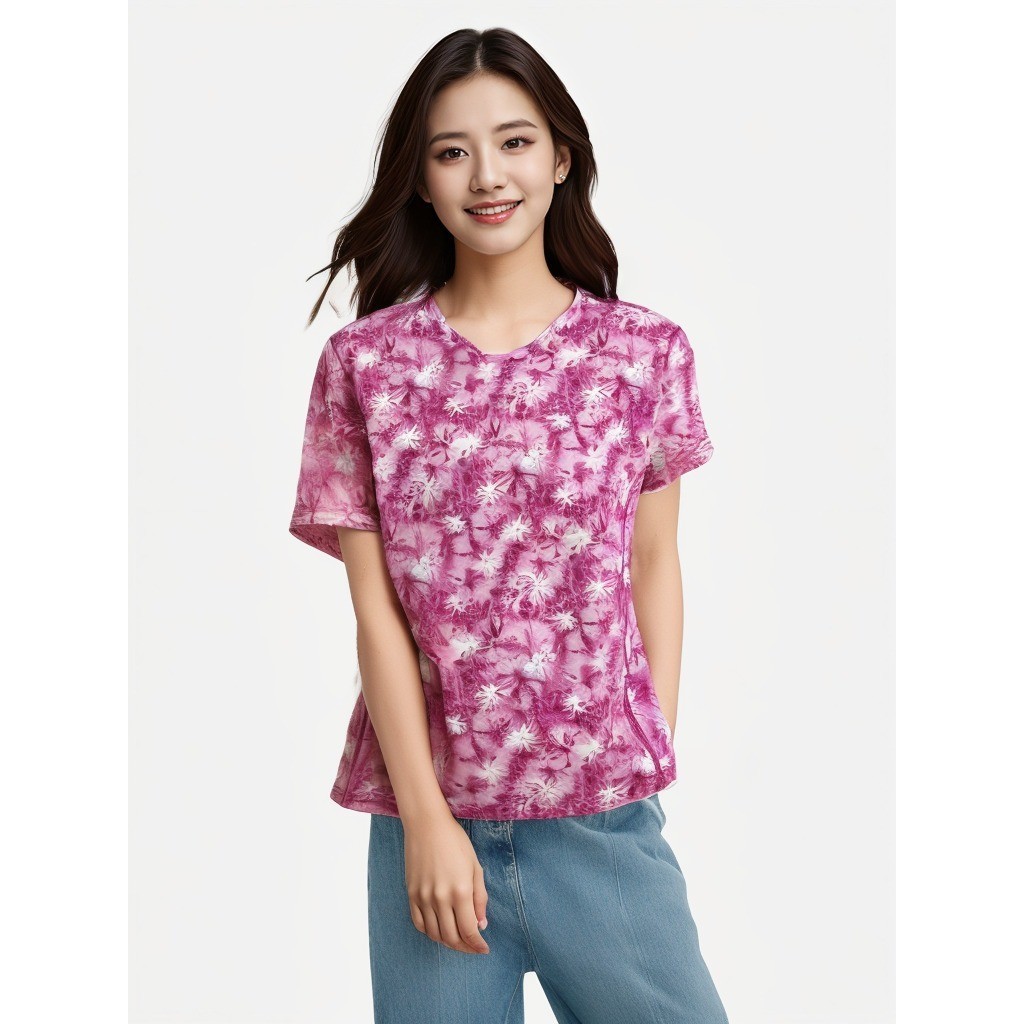 【JDUDS】【隔日到貨】冰絲渲染印花速乾短袖上衣 吸濕排汗衫 親膚舒適 印花T恤 冰涼速乾短袖T恤 排汗衣 運動上衣 | 蝦皮購物