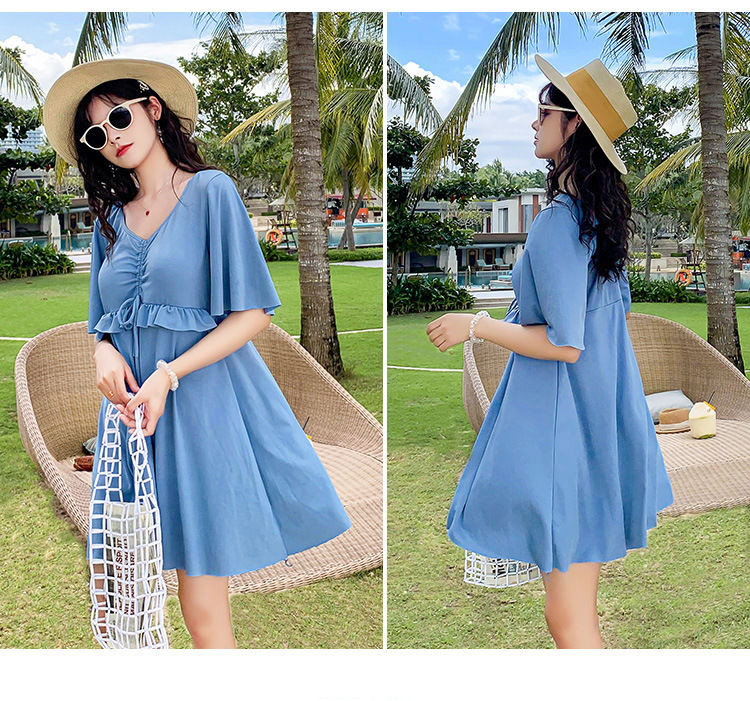 【XL-8XL大尺碼】👩泳衣\泳裙 女生泳衣 分體兩件式泳衣女胖mm大碼遮肉顯瘦加肥分體成人保守連體寬鬆裙式溫泉遊泳裝 | 蝦皮購物