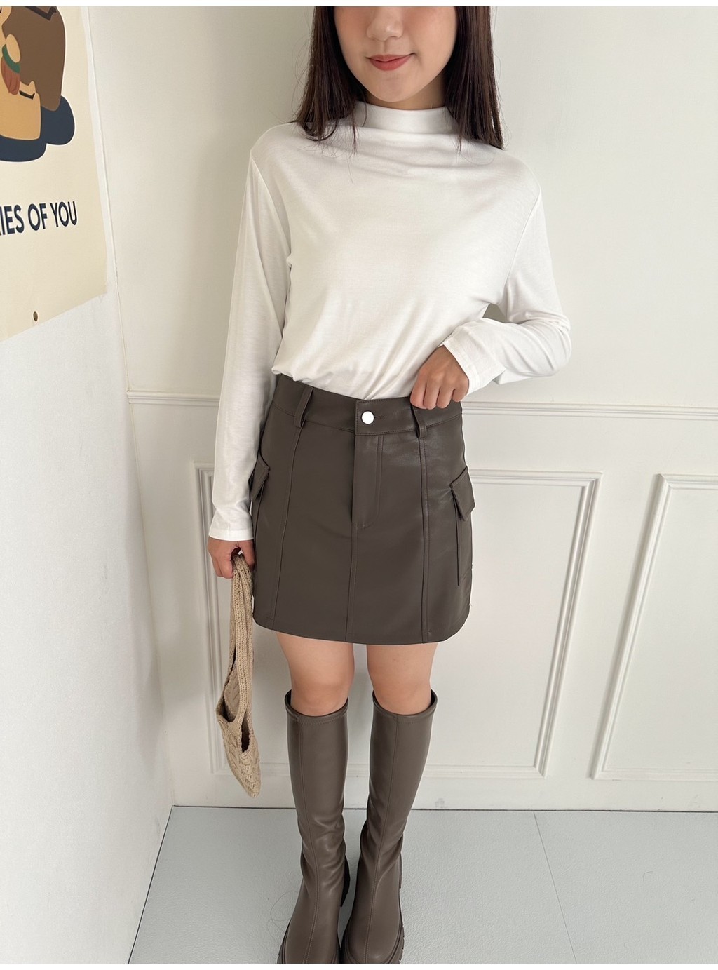 Little SiS. 現貨 A/W🍂 #2300 必收工裝皮裙(S-XL) 4colors | 蝦皮購物