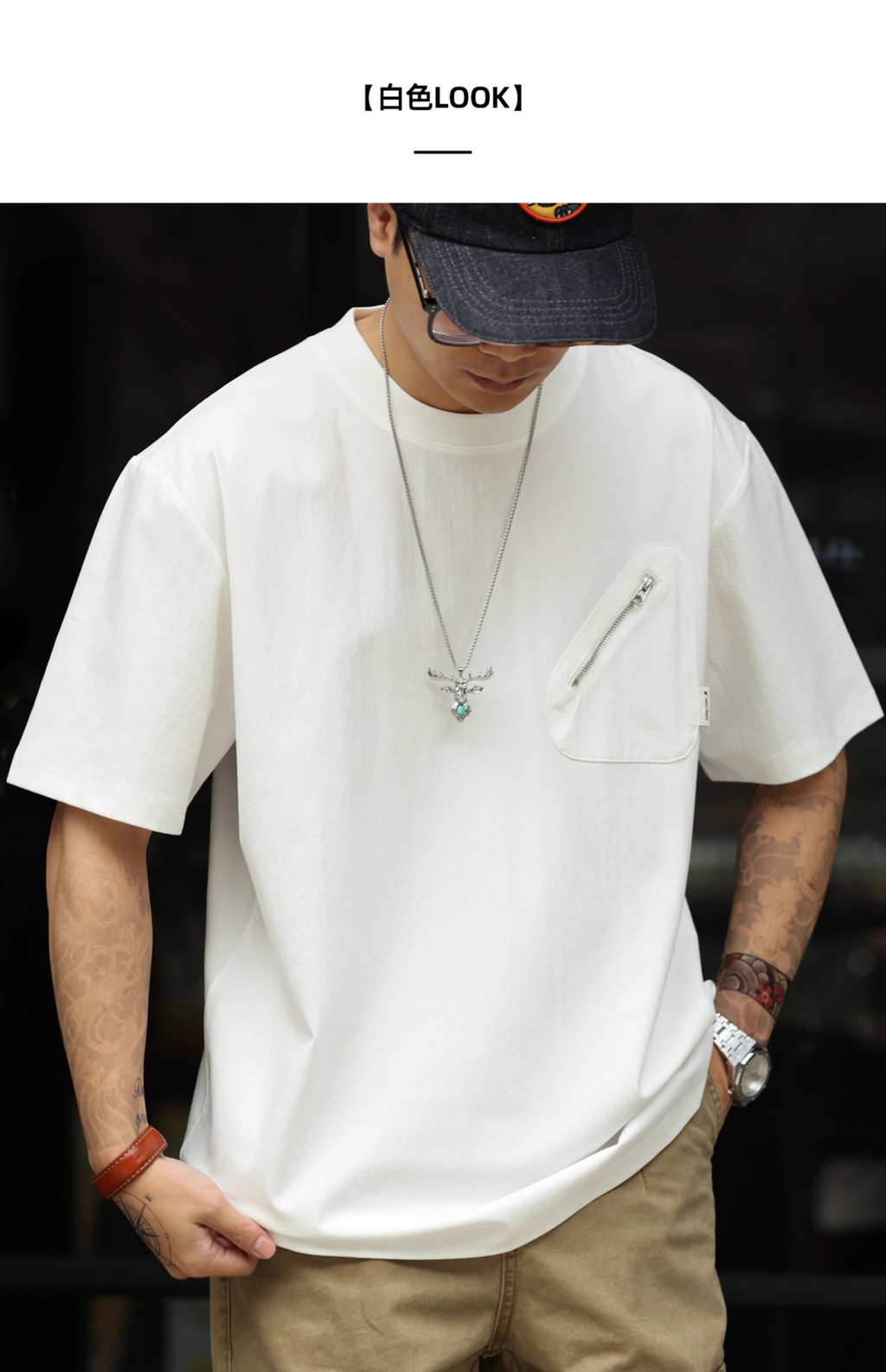 硬核男裝夏季美式休閒輕量感短袖T恤男200g戶外口袋設計抗皺體恤 | 蝦皮購物