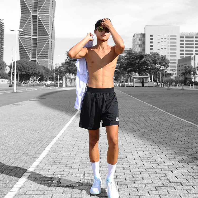 【TGF®】ProShorts™ 刺繡網眼四分褲 - 極致黑 美式褲/四分褲/刺繡褲/短版褲/膝上褲 | 蝦皮購物