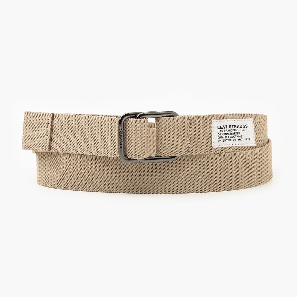Levis 男女同款 簡約休閒皮帶 / 精工Logo刻印釦環 亞麻 熱賣單品 D6740-0005 | 蝦皮購物