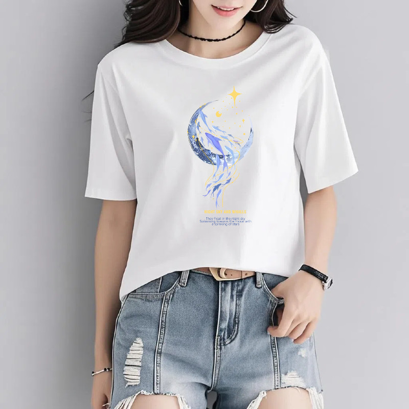 24H出貨潮牌印花S-5XL韓版oversize寬鬆顯瘦圓領短袖200斤上衣遮肉夏季韓版寬鬆T恤ins風韓版T恤 | 蝦皮購物