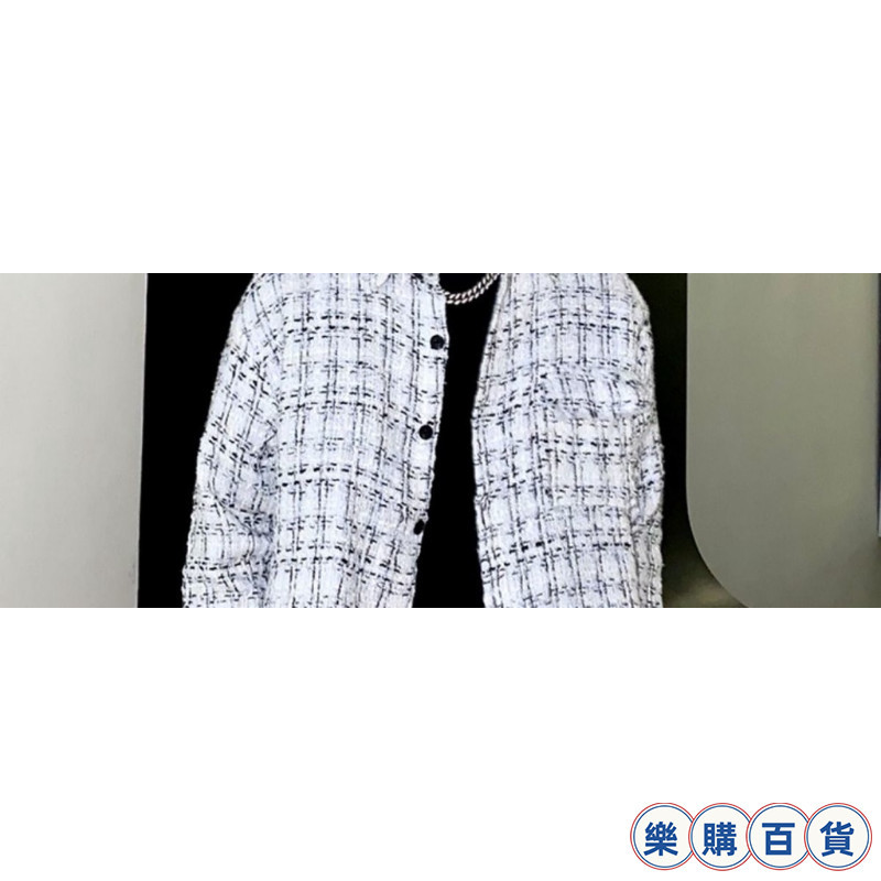 樂購 日係複古小香風外套男百搭襯衣寬鬆潮流高級格子毛呢襯衫ins夾剋 KO8G | 蝦皮購物