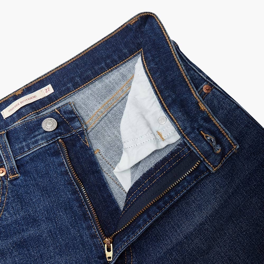Levis 女款 高腰男友褲/小開叉不收邊褲管/及踝款 彈性布料 熱賣單品 85873-0103 | 蝦皮購物