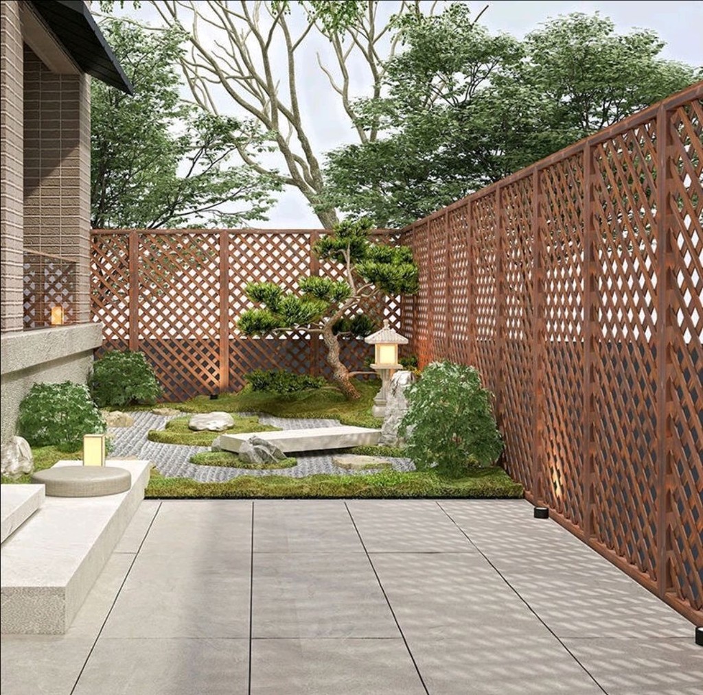 【工廠熱銷】碳化防腐木欄柵菱形木柵欄網格陽臺柵欄室內屏風隔斷花架戶外圍欄 1HUS | 蝦皮購物