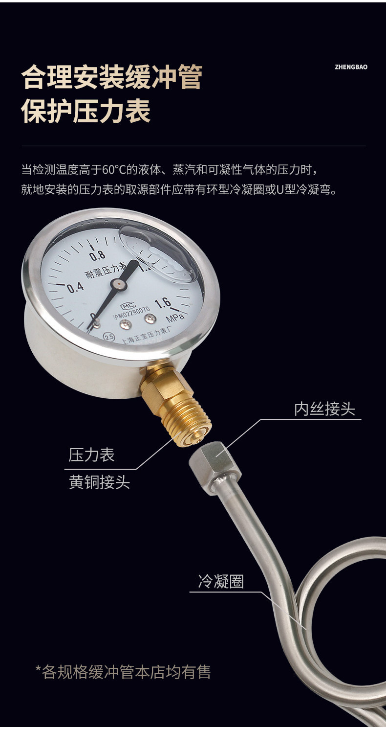 【台灣出貨】耐震壓力錶 YN-60油壓表 水壓 防震 抗震表 1.6mpa 真空表 上海正寶儀表 YG | 蝦皮購物