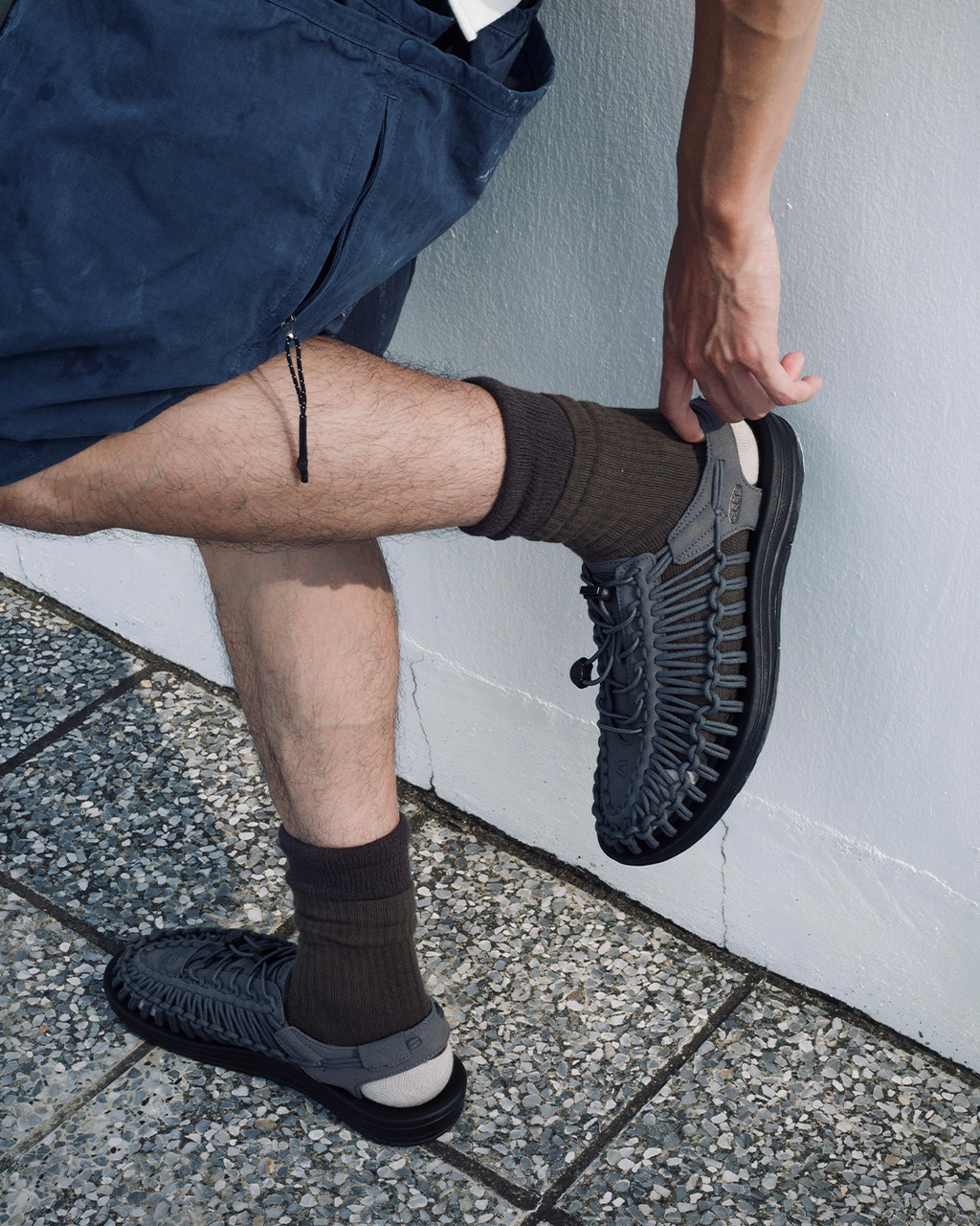 [免運]FAAM 2 LAYER CREW 雙層針織高筒襪 | 蝦皮購物