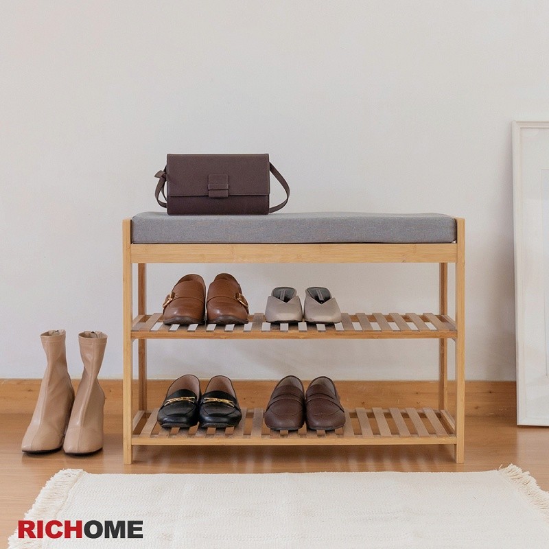 RICHOME 福利品 SC-199 禪風雅緻穿鞋椅 穿鞋椅 鞋架 鞋櫃 長凳 凳子 | 蝦皮購物