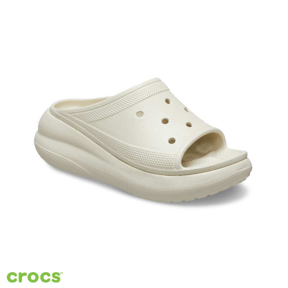 Crocs卡駱馳 (中性鞋) 經典泡芙涼拖-骨白色-208731-2Y2_洞洞鞋 | 蝦皮購物