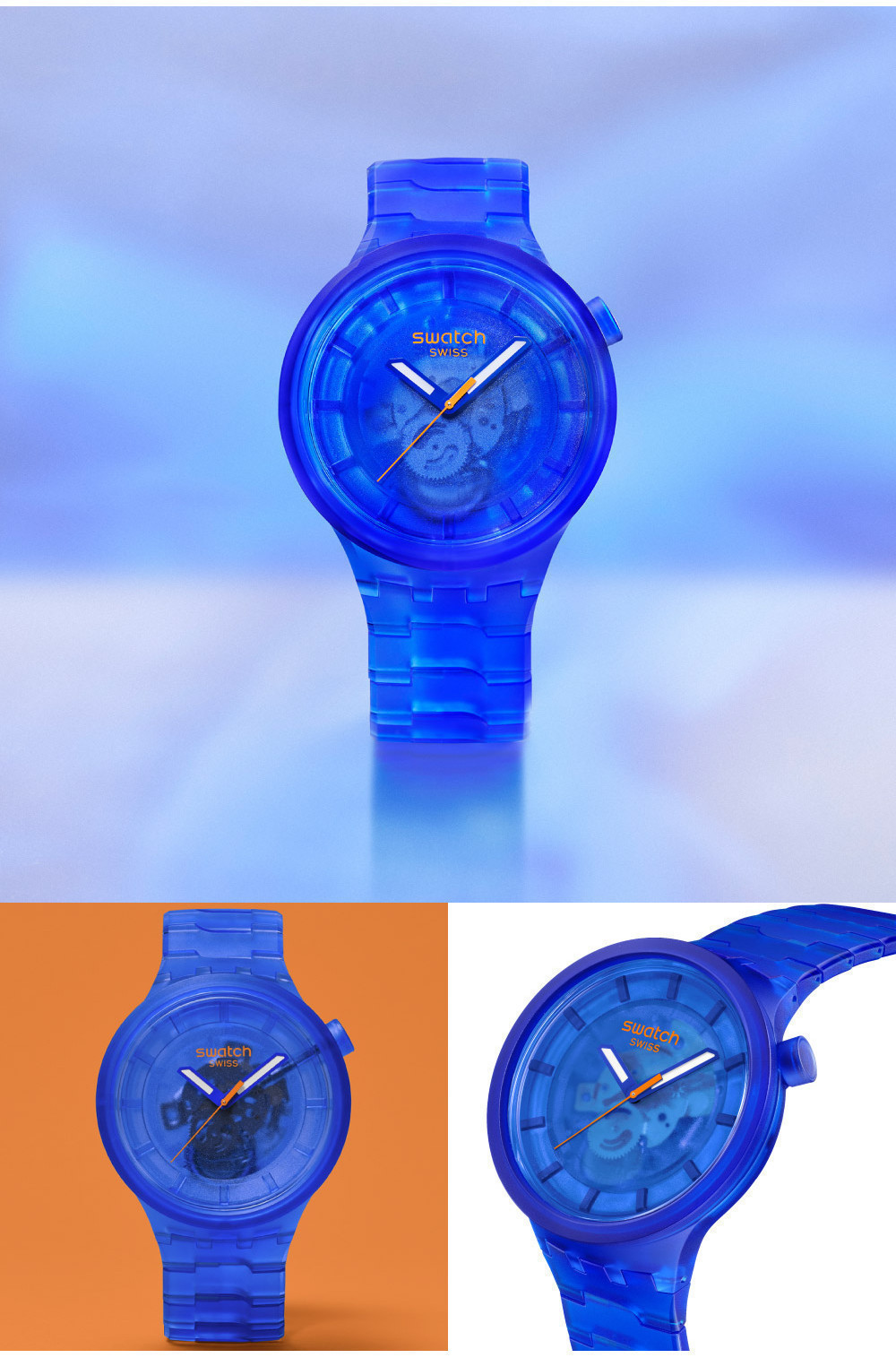 【SWATCH】BIG BOLD系列手錶 NAVY JOY 藍色 (47mm) 男錶 女錶 瑞士錶 SB05N116 | 蝦皮購物