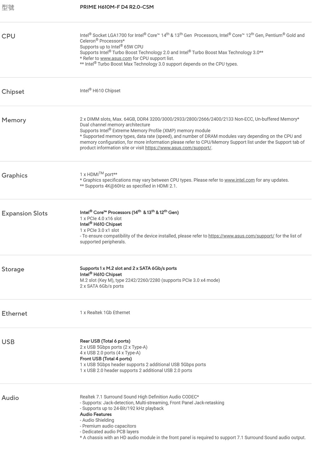 【ASUS 華碩】PRIME H610M-F D4 主機板｜商務文書穩定平台組裝推薦 | 蝦皮購物