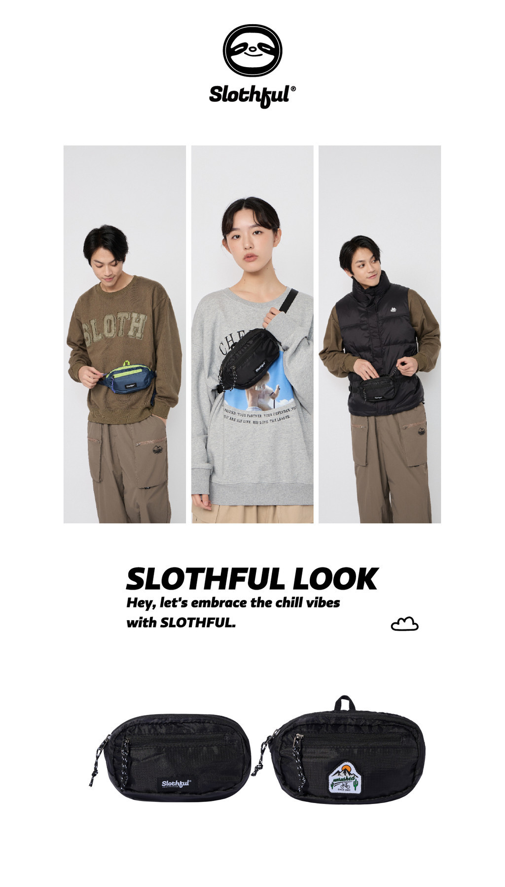 【SLOTHFUL®】防水腰包 腰包 胸包 腰包男 側背包 斜背包 隨身包 斜背包 手機包 護照包 休閒包 小包 包包 | 蝦皮購物