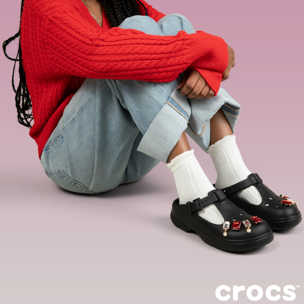 Crocs卡駱馳 (中性鞋) 經典瑪麗珍克駱格 Classic Mary Jane -210581-001 洞洞鞋 | 蝦皮購物