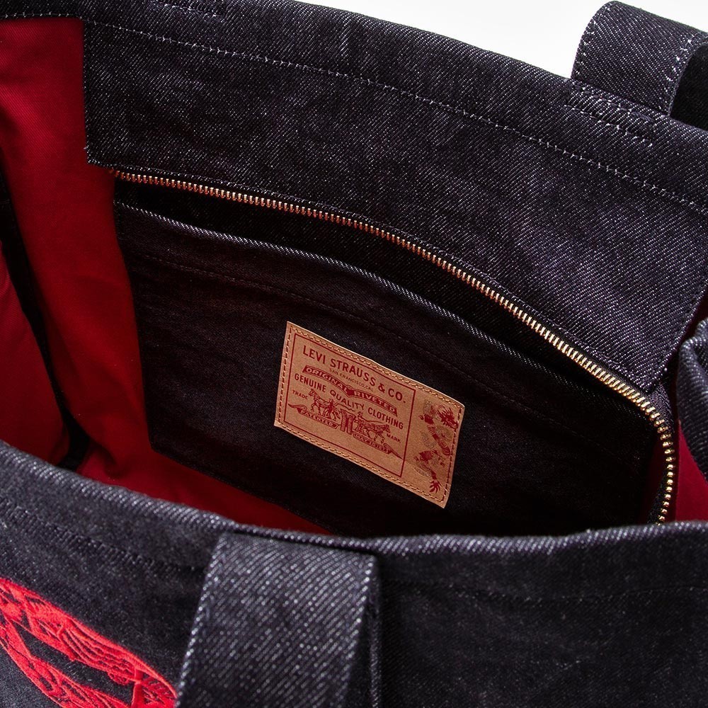 Levis 男女同款 丹寧托特包 / 刺繡款 熱賣單品 D7880-0001 | 蝦皮購物