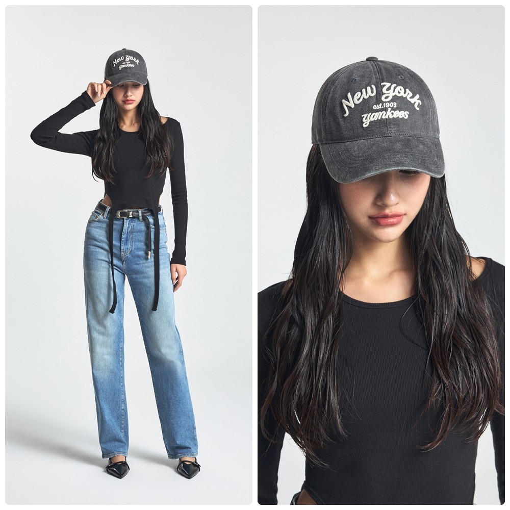 MLB 牛仔丹寧可調式軟頂棒球帽 Varsity 洋基/道奇/紅襪隊 (3ACPDS14N-四款任選)【官方旗艦店】 | 蝦皮購物