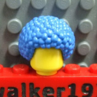 【積木2010】 樂高 LEGO 藍色 爆炸頭 / 迪斯可舞者 小丑 頭髮 / 87995 (Afro)(H-06) | 蝦皮購物