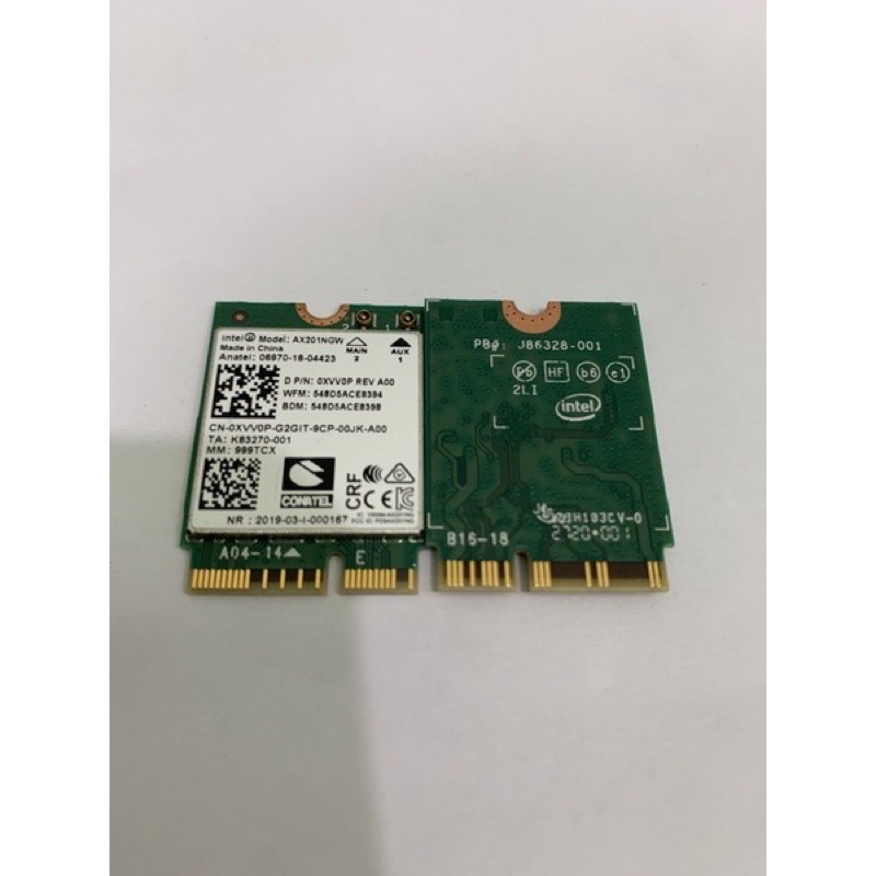 Intel WiFi 6最高速無線網卡AX201 M.2 CNVio2 藍芽5.1 二手拆基良品 | 蝦皮購物