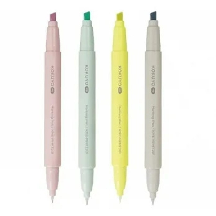 日本 KOKUYO《KOKUYO ME Mark + 兩用雙頭螢光筆 》單支及四入套組｜明進文房具 | 蝦皮購物