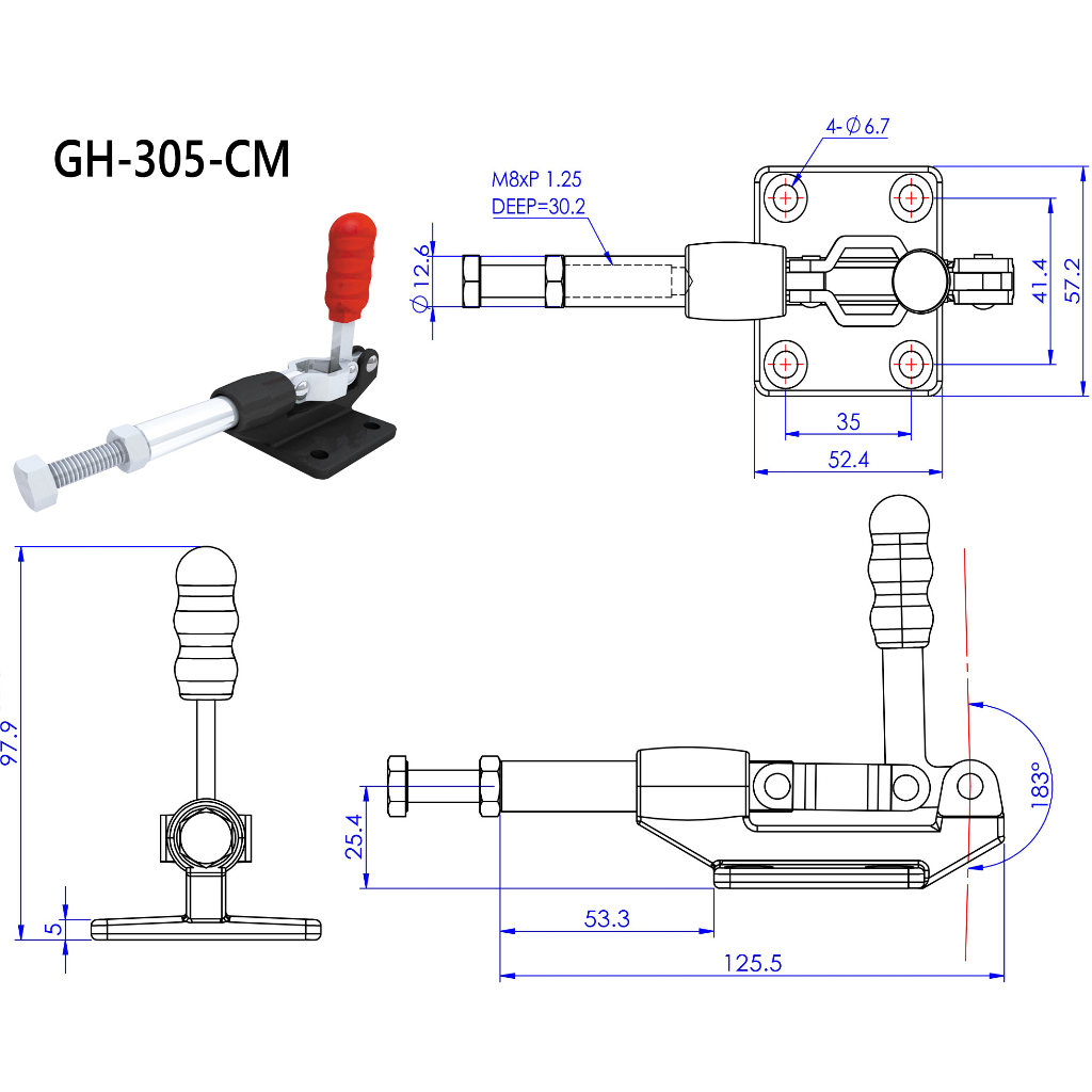 【平剛】 推拉式夾鉗 【官方直營】 台灣嘉手牌 固定夾 c型夾 夾具 快速夾 快速夾具 固定夾具 | 蝦皮購物