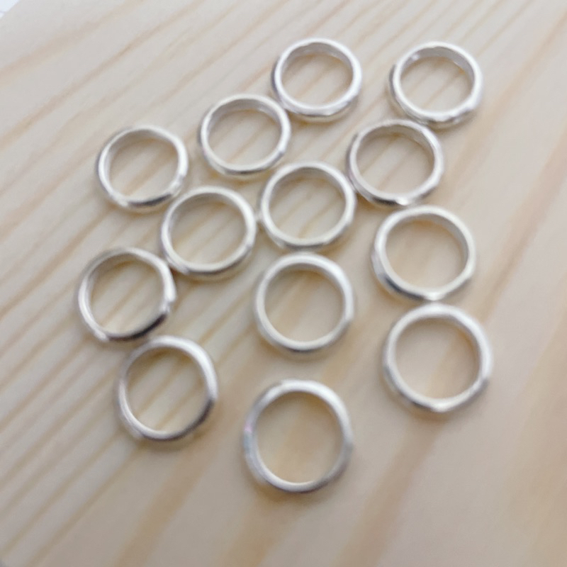 S925純銀 包珠圈 外徑約10mm 內徑約7.5-8mm | 蝦皮購物