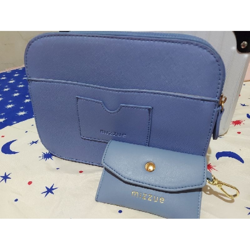 （全新）mizzue雙拉鍊 多隔層 肩背包 斜背包 | 蝦皮購物