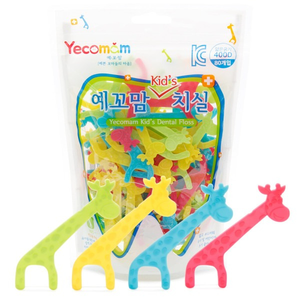 【3件85折】兒童牙線 牙線棒 牙線 兒童牙線棒 細滑牙線棒 幼兒牙線 Yecomam(80入)開發票 | 蝦皮購物