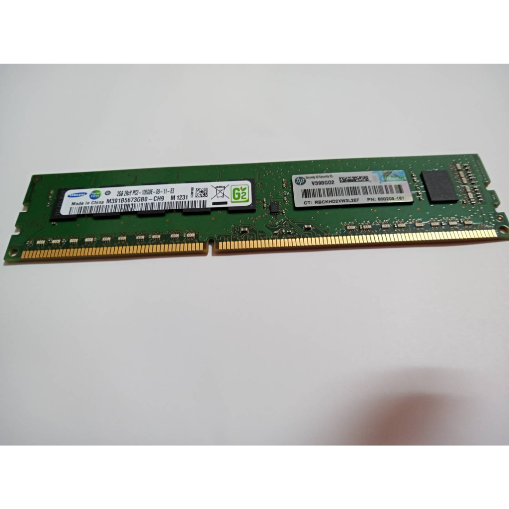 Samsung 2GB 2RX8 PC3-10600E-09-11-E3(DDR3-1333)(二手) | 蝦皮購物