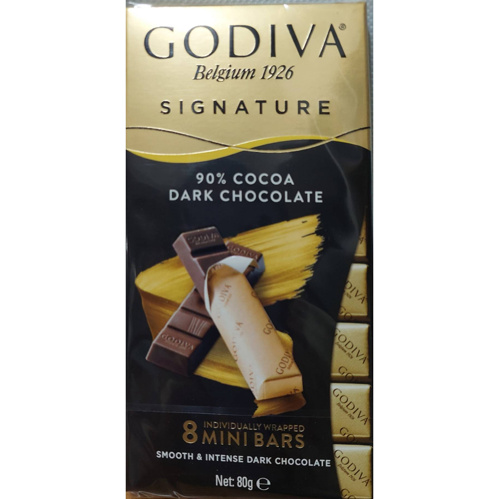 現貨 GODIVA 醇享系列 90%黑巧克力 牛奶可可 海鹽黑巧克力 72%黑巧克力 COCOA 8 mini bars | 蝦皮購物