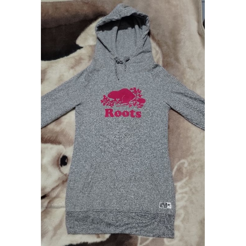 海狸 LOGO ROOTS 女裝 刷毛連帽 長版T XS 標155/80A 680 | 蝦皮購物