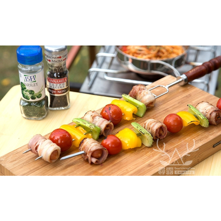 【台灣24H出貨】【尋露】CLS 戶外不鏽鋼烤肉叉 附收納袋｜無毒環保超導熱 燒烤 BBQ 烤叉 不鏽鋼烤叉 露營烤肉 | 蝦皮購物