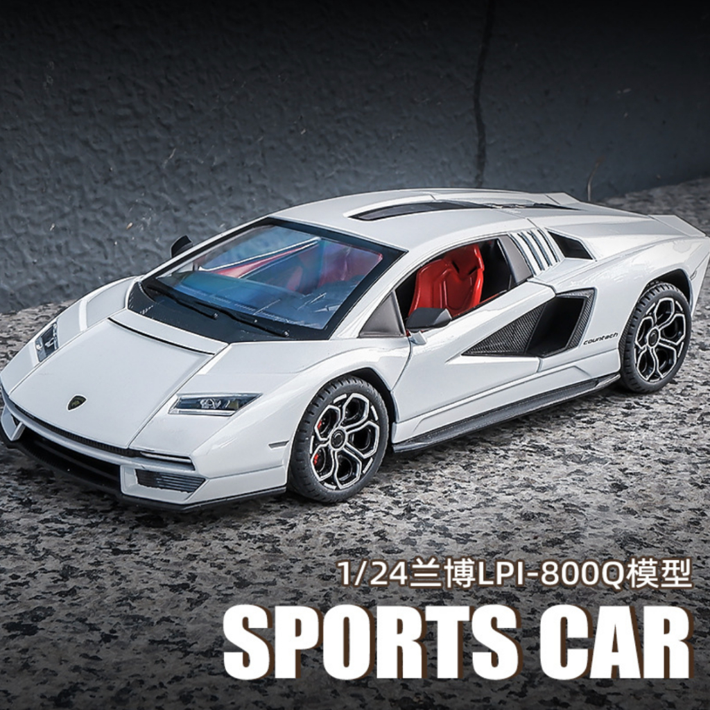 ⭐️~[淺口袋]~⭐️ 藍寶堅尼 Lamborghini PI-800 經典車款 1:24 模型車 剪刀門 可升降尾翼 | 蝦皮購物