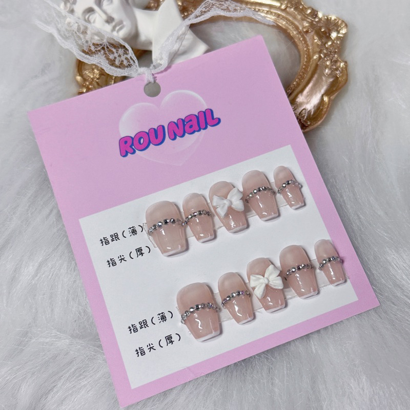 小紅書熱門款/溫柔小姊姊系列穿戴甲/Rou nail手作穿戴甲 | 蝦皮購物