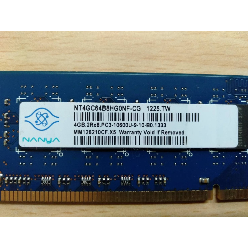 二手 南亞 NANYA DDR3 4GB.2Rx8.PC3-10600U 桌機雙面記憶體 | 蝦皮購物