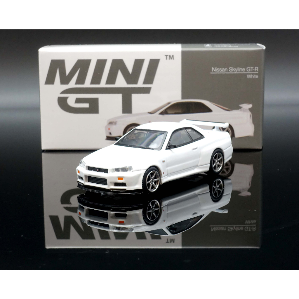【MASH】最後一台Mini GT 1/64 Nissan GT-R (R34) V-Spec 白 #397 | 蝦皮購物