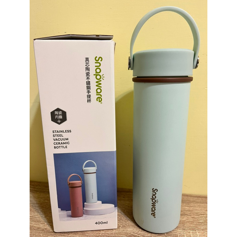 【全新】美國康寧/ SNAPWARE 真芯陶瓷不鏽鋼超真空手提杯 400ml | 蝦皮購物