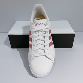 adidas GRAND COURT 2.0 女生 白粉色 皮革 小白鞋 運動 休閒鞋 HP2537 | 蝦皮購物