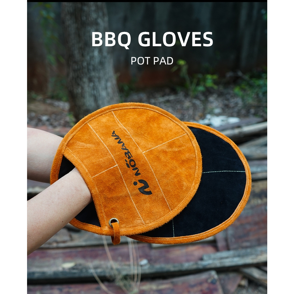 【台灣24H出貨】【尋露】CLS 戶外BBQ手套｜防燙隔熱 廚房鍋墊 野營 燒烤 便攜 牛皮手套 烘焙手套 隔熱手套 | 蝦皮購物