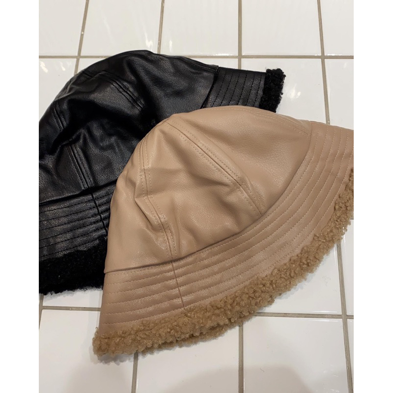 YES!BERRY 皮革兩面戴漁夫帽(現貨) | 蝦皮購物