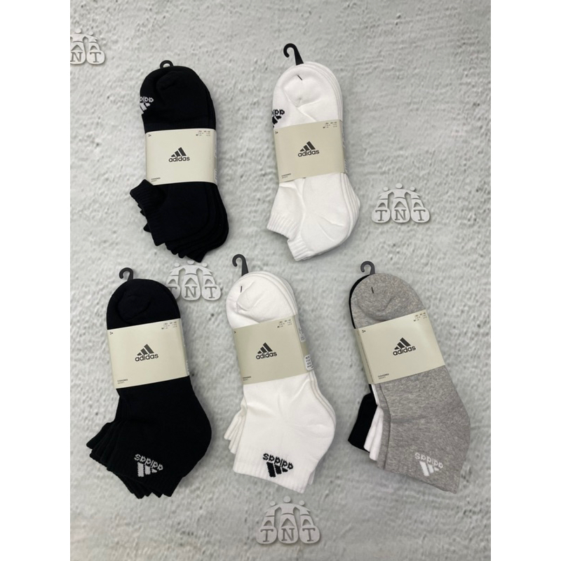 《TNT》ADIDAS SOCKS 厚底 三雙ㄧ包 踝襪 運動短襪 IC1332 / IC1277 / HT3441 | 蝦皮購物
