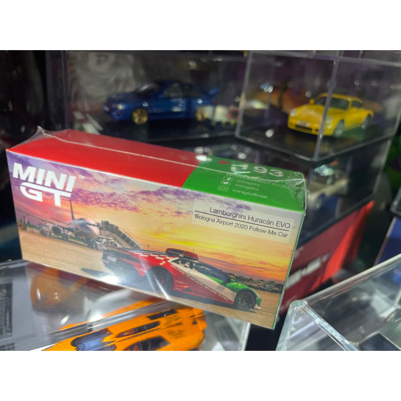 現貨MINI GT #193 舊版 錯字版 藍寶堅尼 Huracan EVO 義大利 波隆那 機場 飛機引導車 | 蝦皮購物