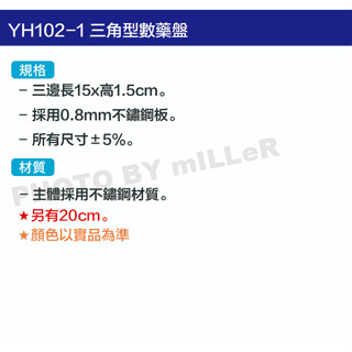【含稅-可統編】YAHO 耀宏 YH102-1 三角型數藥盤 / YH102-2 不鏽鋼三角型數藥盤(刻度) 不銹鋼材質 | 蝦皮購物