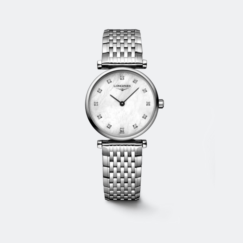 LONGINES 浪琴嘉嵐系列真鑽女錶 白色珍珠母貝(L42094876)x24mm | 蝦皮購物
