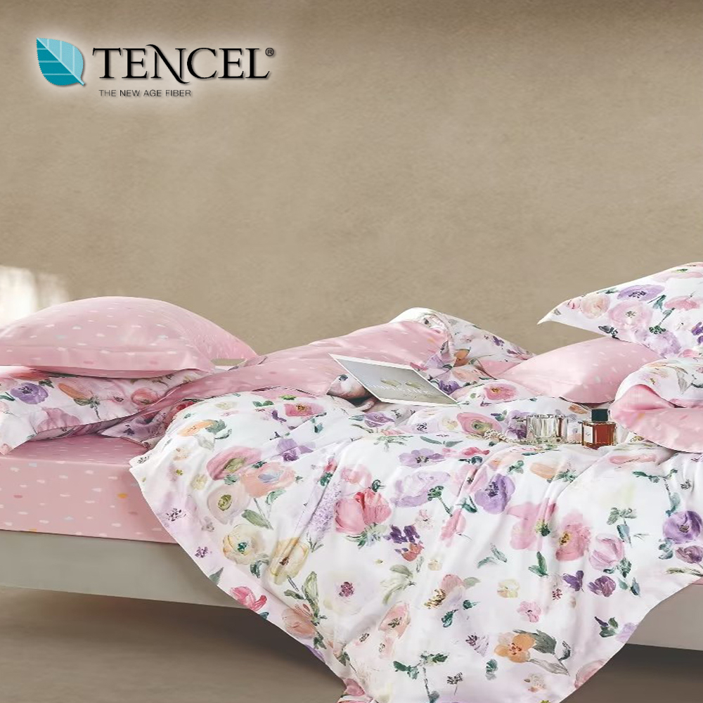 40支100%純天絲TENCEL【單人 雙人 加大 特大組合】規格可選 35公分 床包四件組 床罩七件組 清晨陽光 | 蝦皮購物