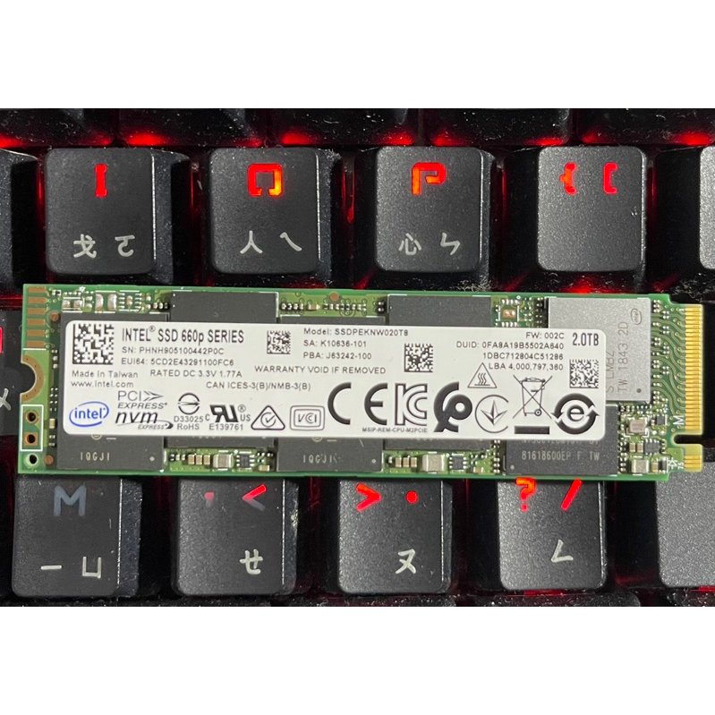 保固內 Intel 660p M.2 SSD 2TB | 蝦皮購物