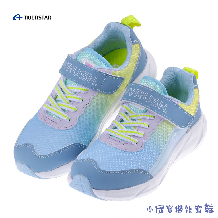^.小宬寶機能童鞋.^ ️正版 台灣出貨 ️Moonstar日本LUVRUSH漸層灰藍兒童機能運動鞋(19~24公分) | 蝦皮購物