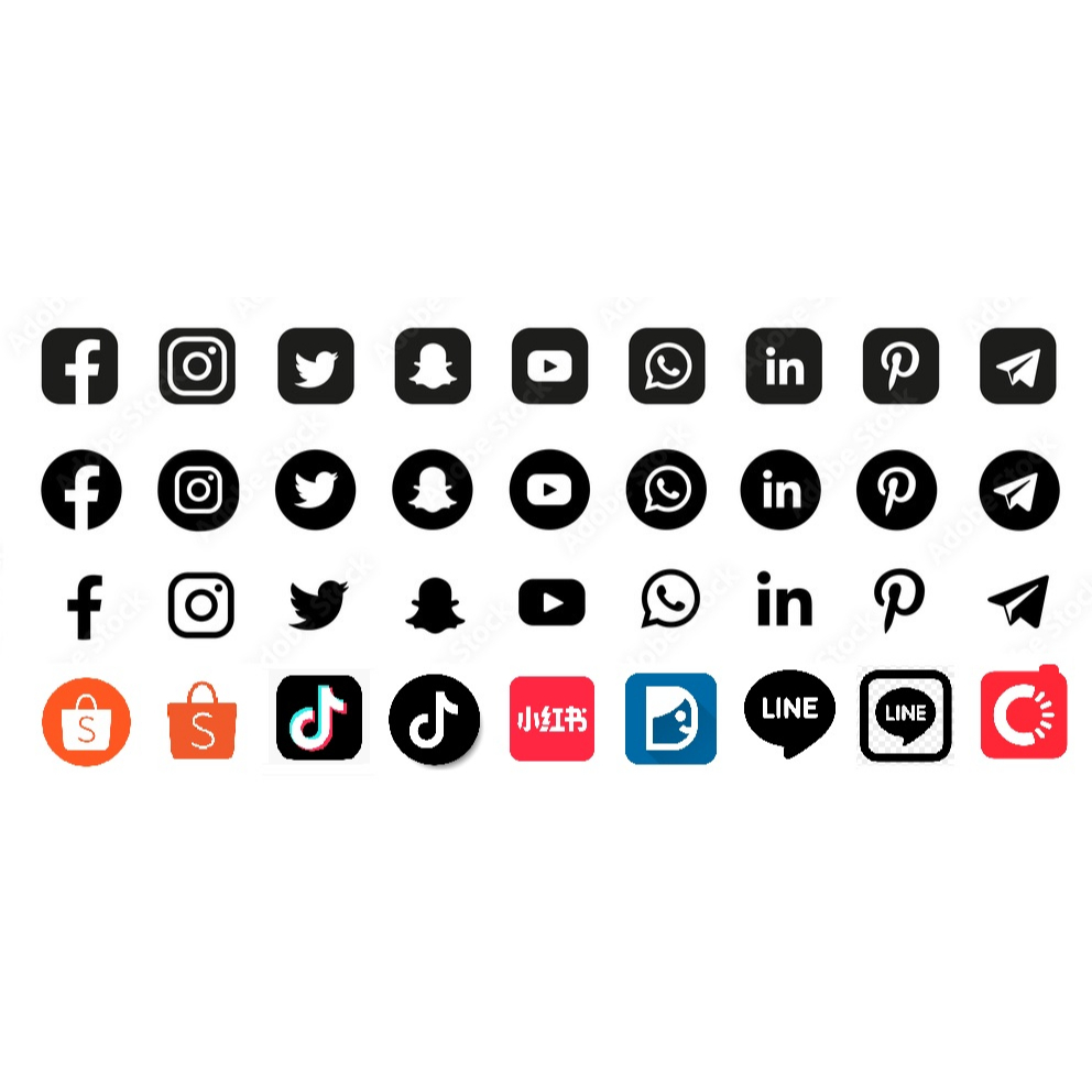 【小山椒手做】各式logo章：Line、fb、Ig、Dcard、抖音、tictok、小紅書、蝦皮印章 | 蝦皮購物