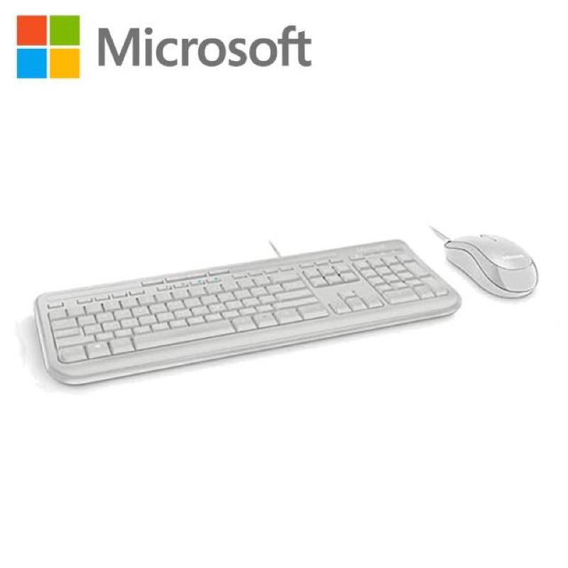 Microsoft _微軟WOD600標準滑鼠鍵盤組600-白(APB-00020) | 蝦皮購物