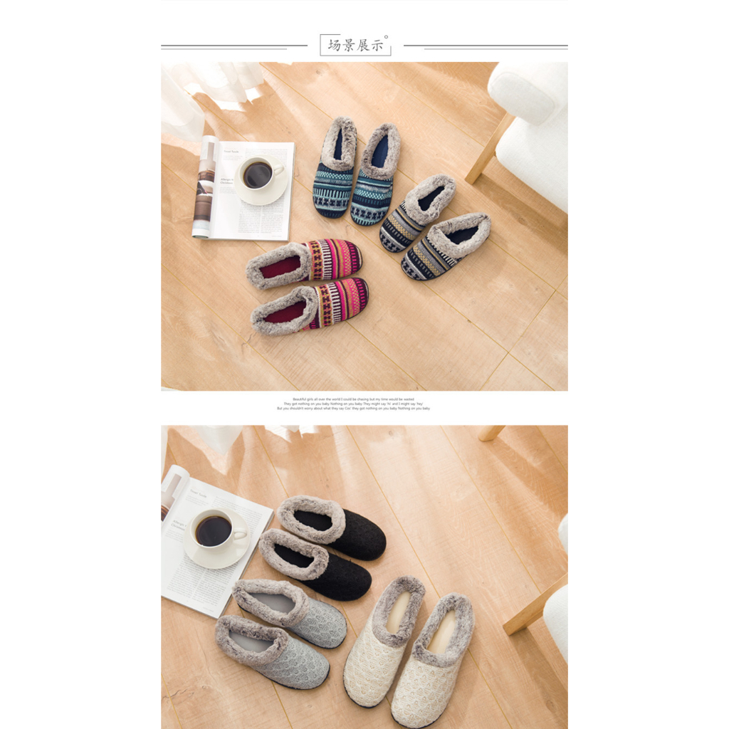 這個冬天不太冷 dearfoams 防滑 保暖毛線棉拖鞋 毛毛拖鞋 （DXT1） | 蝦皮購物