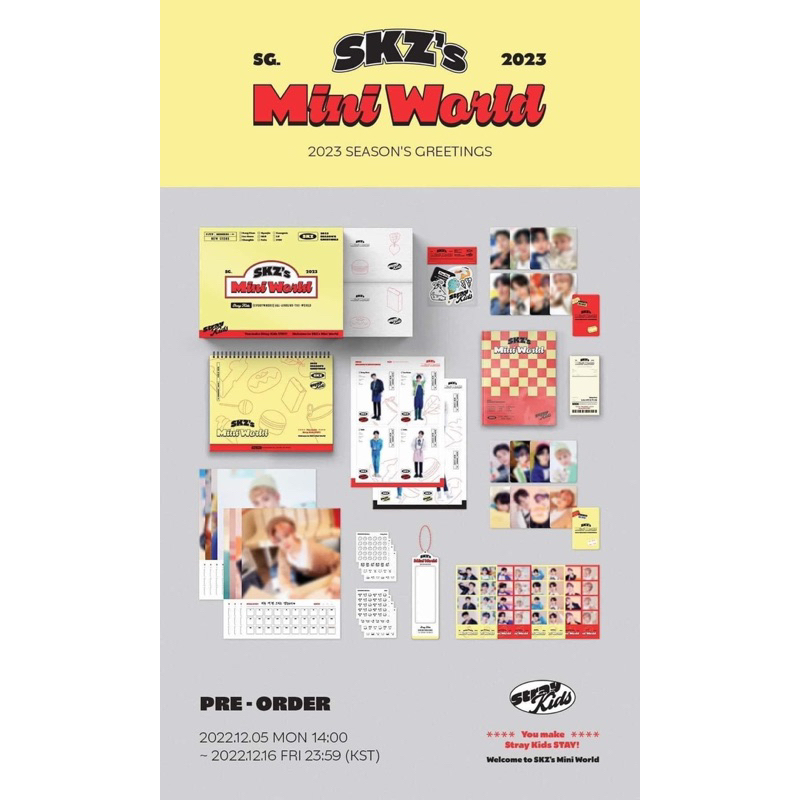 【現貨拆售】Stray Kids 2023 SEASON’S GREETING SKZ’s Mini World 年曆組 | 蝦皮購物